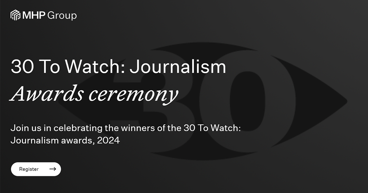 30 To Watch: Journalism awards event 2024 guest