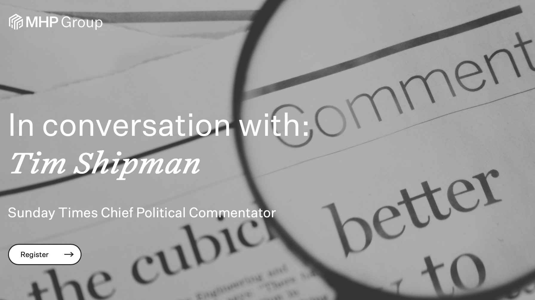 In Conversation with Tim Shipman, Sunday Times Chief Political Commentator